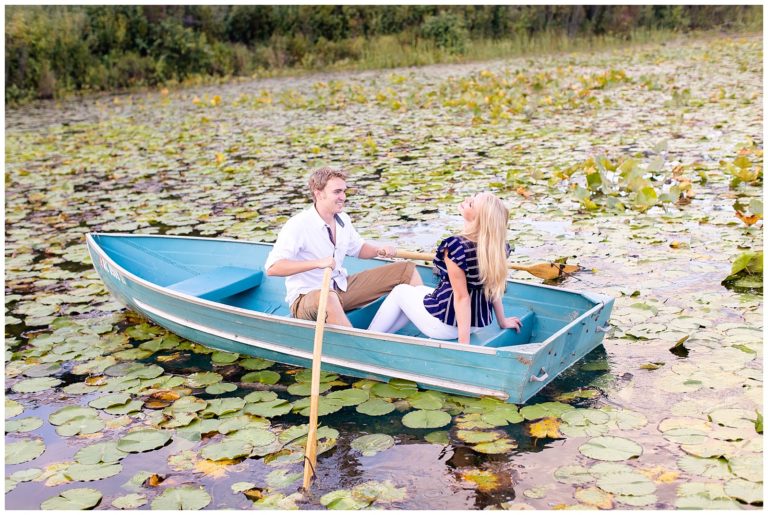 Morgan and Sam | Romantic Row Boat Engagement Session | Natalie Kunkel ...